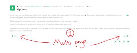 Joomla 3x How To Show Previousnext Buttons In My Articles Joomla