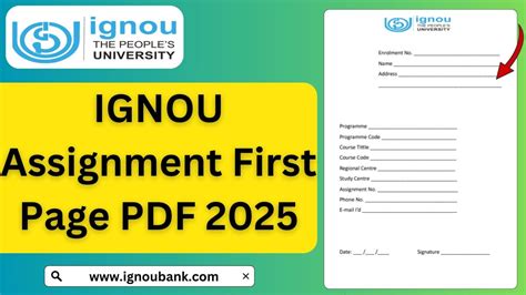 Ignou Assignment First Page Pdf 2025 How To Download And Format It Correctly