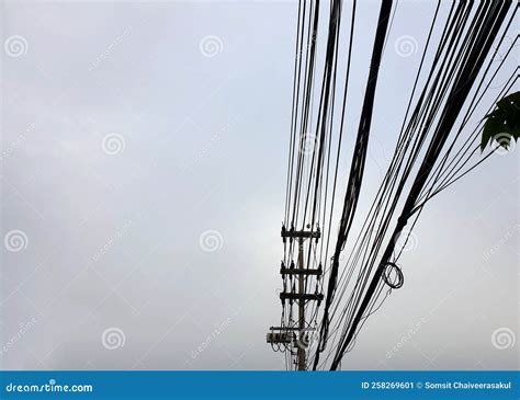 22kv Electrical Power Distribution Lines Stock Image Image Of Industry Danger 258269601