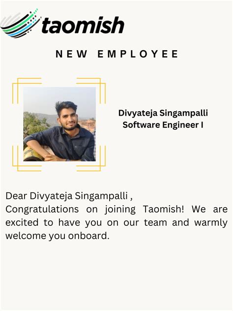 Divyateja Singampalli On Linkedin Taomish Software