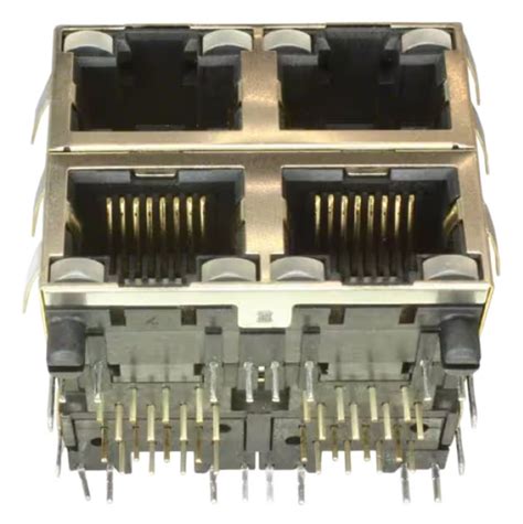 Rjsae 538a 04 Jack Modular Connector 8p8c Rj45 Ethernet 90° Angle Right Shielded Emi