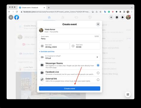 how to create a facebook event tab tv