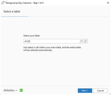 How To Transpose By Key Columns With Ultimate Suite For Excel