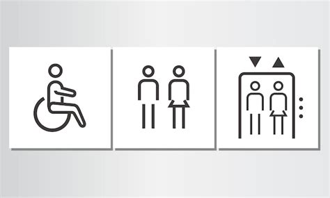 Premium Vector Lift Elevator Wheelchair Handicap Or Accessible Sign