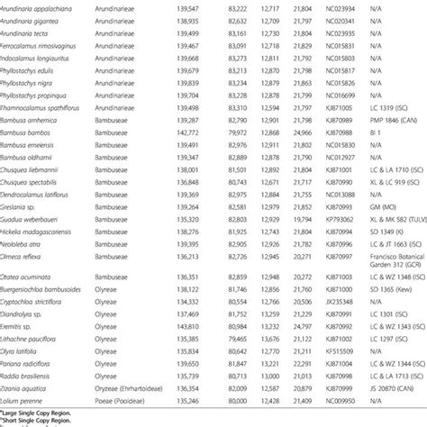 Ncbi Nucleotide Database Accession Numbers And Lengths Of Regions And