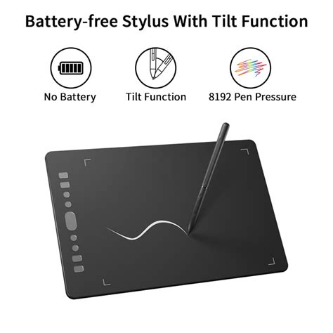 10 Inches Digital Graphic Drawing Tablet 8192 Levels Pen Board Graphic