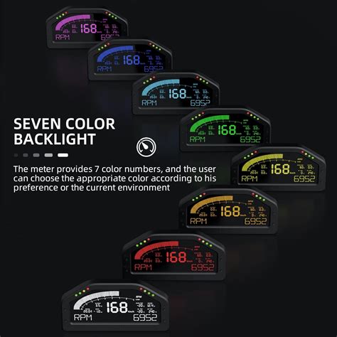 Buy Sinco Tech Do926 7 Color Dashboard Racing Gauge Display Sensor Kit Lcd Screen Meter Online