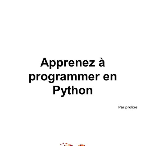 Apprenez A Programmer En Python Pdf DocDroid