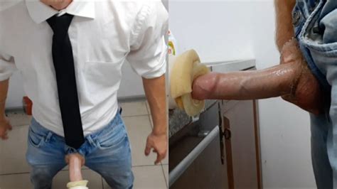The Guy With The Big Dick Locked The Utility Room And Pumped Sperm Into