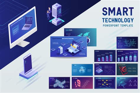 Smart Technology PowerPoint Template By RENURE TheHungryJPEG