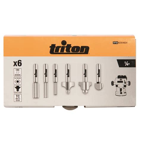 Triton Router Bit Kit 14 6 Piece Premium Set 354824 Sealants And