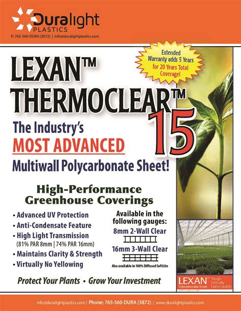Thermoclear™ 15 Clear Brochure Duralight Plastics