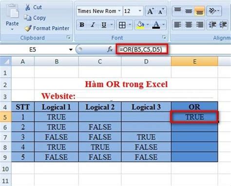 Tổng Hợp Các Hàm Logic Cơ Bản Trong Excel