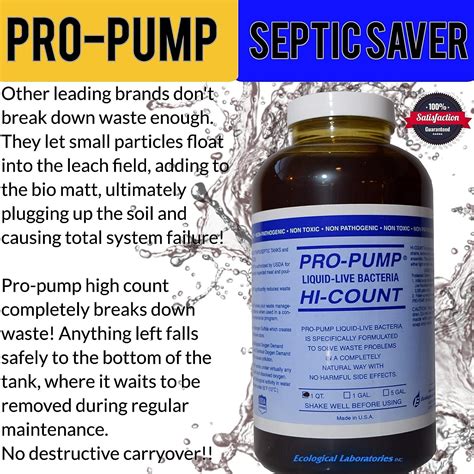 Pro Pump Septic Saver 1 Year Supply With Leak Detection Tab Prevent