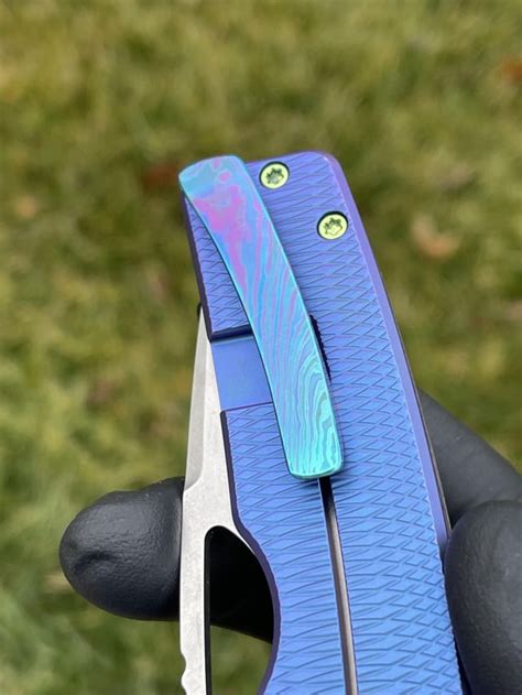 Re Color On My White Timascus Clip Looks Way Better Than Heat Ano R Knifemods