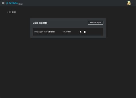 Data Exports Firebits