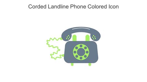 Corded Landline Phone Colored Icon In Powerpoint Pptx Png And Editable Eps Format Ppt Example
