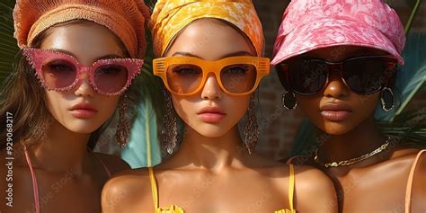 Very Stylish Image Of Young Beautiful Women Who Love Bright Catchy
