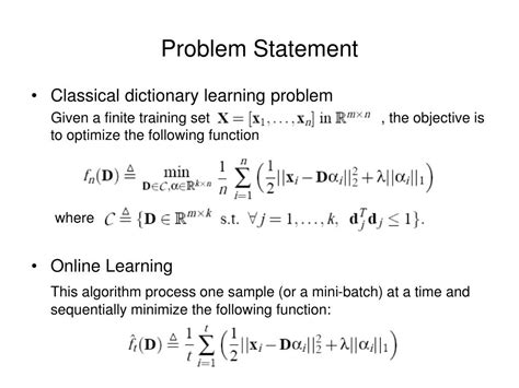 Ppt Online Learning For Matrix Factorization And Sparse Coding