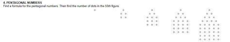 Solved 4 Pentagonal Numbers Find A Formula For The