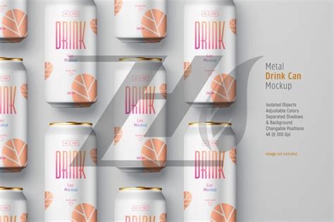 دانلود فایل لایه باز موکاپ قوطی‌های نوشابه از نمای بالا دانلود رایگان فایل لایه باز، Psd
