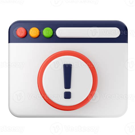 a browser icon with an exclamation mark 56255834 png
