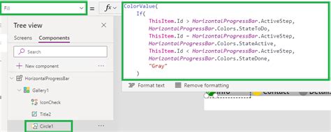 PowerApps Horizontal Progress Bar