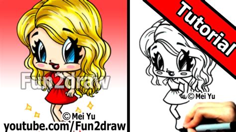 Taylor Swift Chibi Drawing Tutorial Fun2draw Online Drawing Lessons