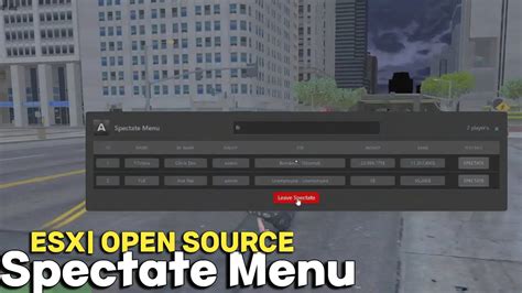 Spectate Menu Esx Fivem Store