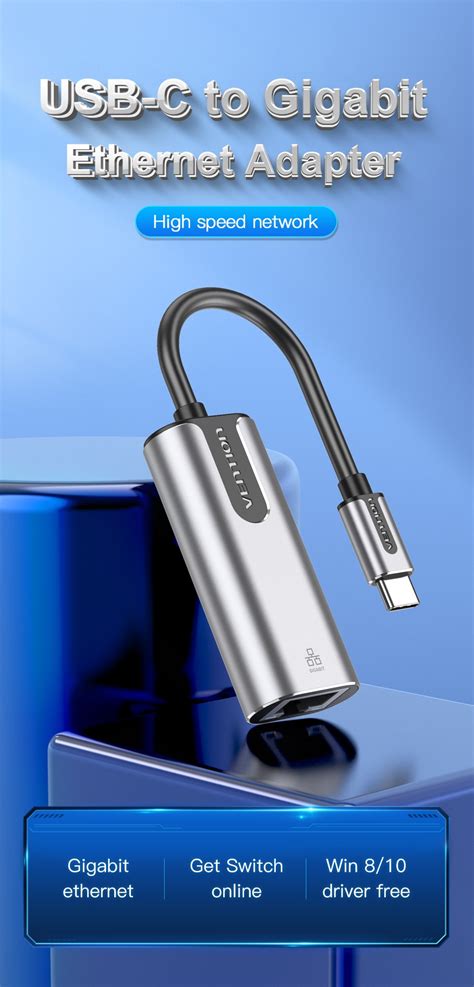 Vention Usb C To Gigabit Ethernet Adapter 0 15m Gray Aluminum Alloy Type Cfnhb Mall 254