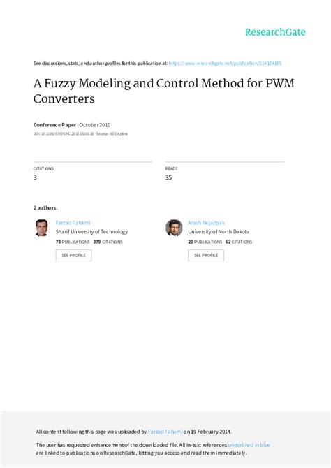 Pdf Fuzzy Logic Control Of A Space Vector Pwm Current Regulator For