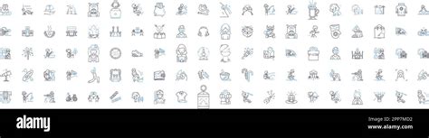 Self Awareness Line Icons Collection Insight Reflection Introspection Recognition