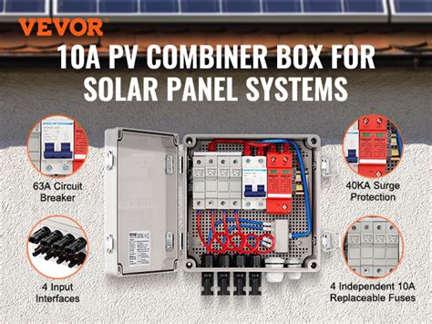 VEVOR Solar PV Combiner Box String A For Solar Panel System ABS Case IP VEVOR AU