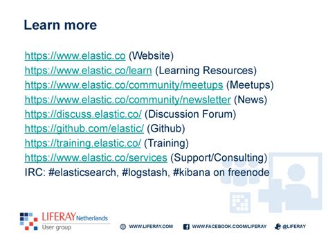liferay netherlands user group elasticsearch and the elastic stack