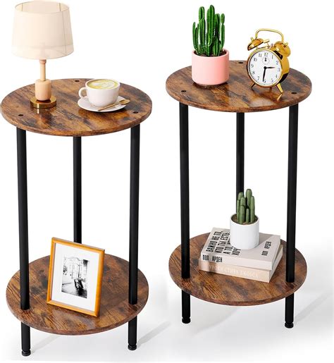 Small Round End Table Side Table Living Room Bedside Tables Living