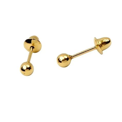 Comprar Brinco Bolinha Para Bebês Em Ouro 18k Com 25mm A Partir De R