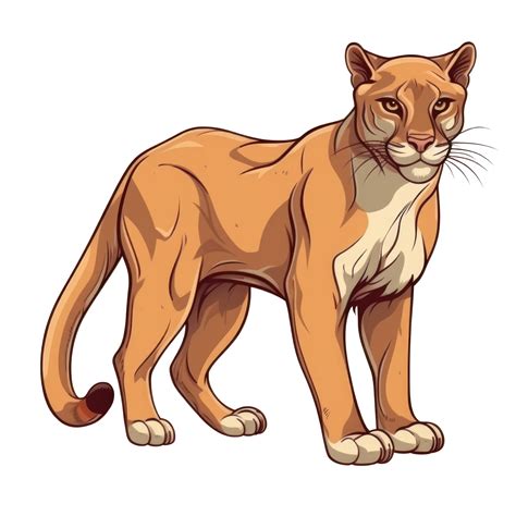 Isolated Cougar Cartoon Illustration 45794084 Png