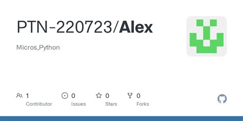 GitHub PTN 220723 Alex Micros Python