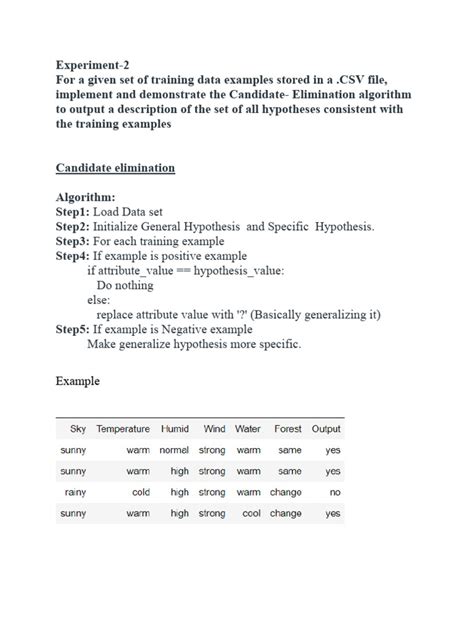 Candidate Elimination Pdf Hypothesis Software Engineering