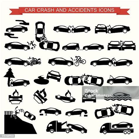 자동차모드 충돌사고 및 사고 아이콘 자동차 사고에 대한 스톡 벡터 아트 및 기타 이미지 자동차 사고 아이콘 충돌 사고 Istock