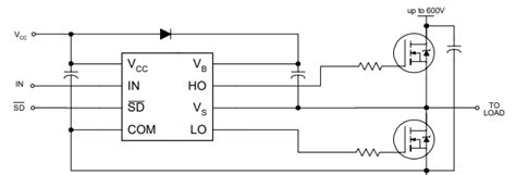 Ir2104 Half Bridge Mosfet Driver Schematic Equivalents And Pinout Ir2104 Half Bridge Mosfet Driver Schematic Equivalents And Pinout