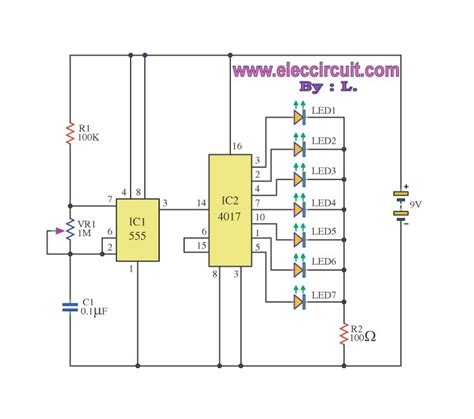 Hobi Elektronika Rangkaian Lampu Berjalan Led