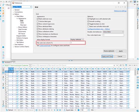 Ability To Fix Width Columns In Result Grid · Issue 18627 · Dbeaver
