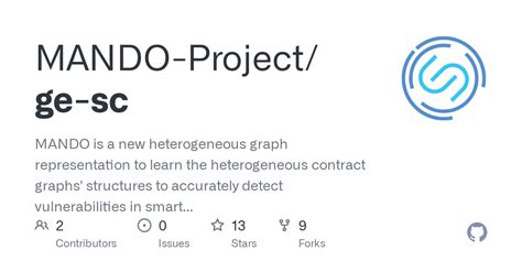 Github Mando Project Ge Sc Mando Is A New Heterogeneous Graph