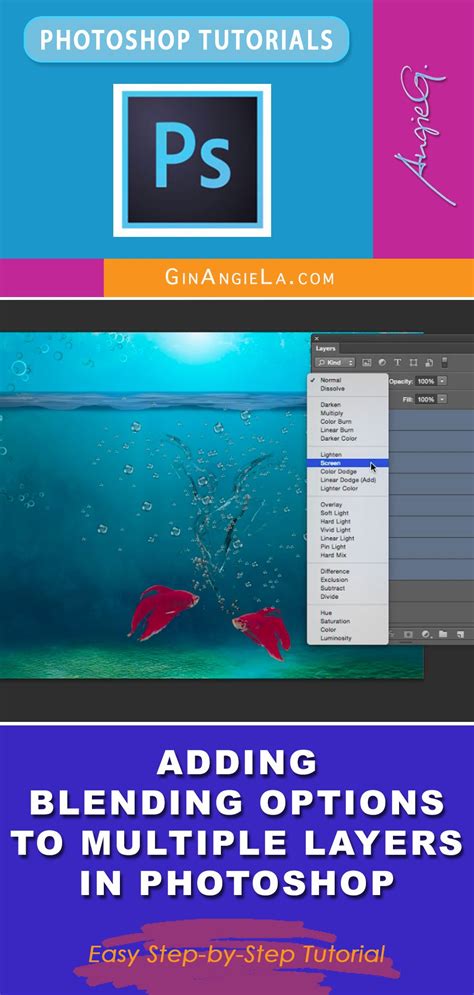 How To Add Blending Options To Multiple Layers In Photoshop
