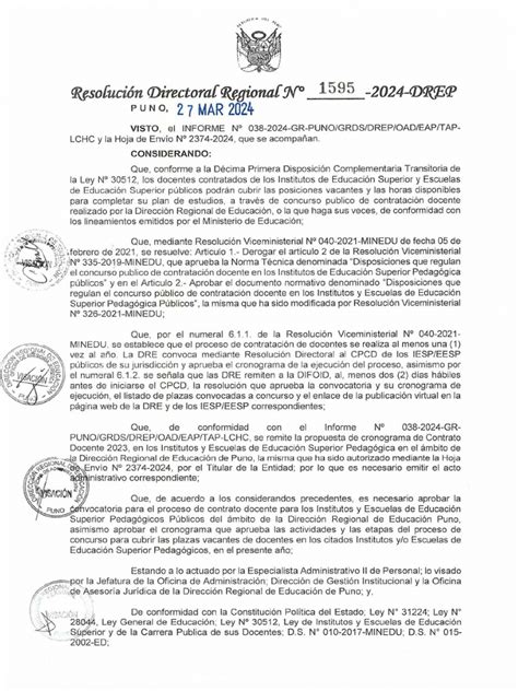 Drep Convocatoria Y Bases Pdf