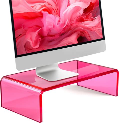 Nihome Iridescent Acrylic Computer Monitor Stand Acrylic