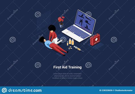 Vector Illustration In Cartoon 3d Style Isometric Composition On Dark