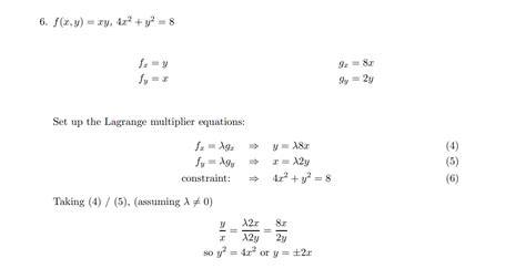 [calculus 3 Lagrange Multipliers] Can Someone Explain What They Did Dividing 4 And 5 I Dont