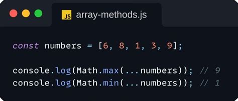 Wisdom Lamodot On Linkedin Javascript Tip Use `mathmin` And `mathmax` With The Spread